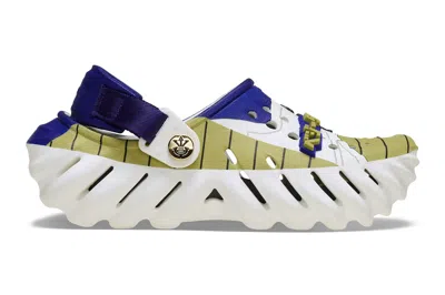 Pre-owned Crocs Echo Clog Dragon Ball Z Vegeta (kids) In Tan/blue/white ...