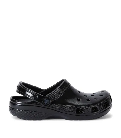Crocs High-shine Classic Clogs In Black | ModeSens