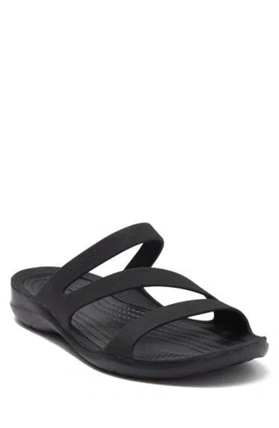 Crocs Swiftwater Slide Sandal In Black/black | ModeSens