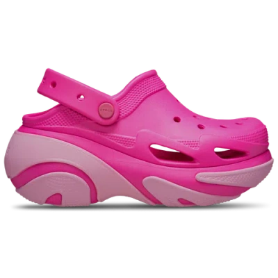 Crocs Womens Bubble Crush Clogs In Pink Crush | ModeSens