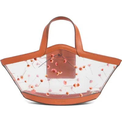 Cult Gaia Mini Yara Tote Bag In Brown/clear | ModeSens