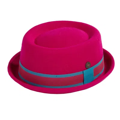Dasmarca Hats Men's Pink / Purple Leo Fuchsia Pink Felt Skimpy Brim ...