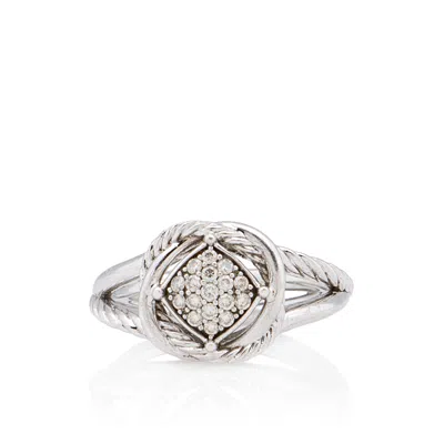 David Yurman Sterling Silver Pave Diamond 7mm Infinity Ring | ModeSens