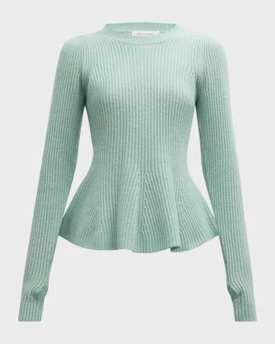 Dea Kudibal Sugar Cashmere Peplum Sweater In Opal Creek | ModeSens