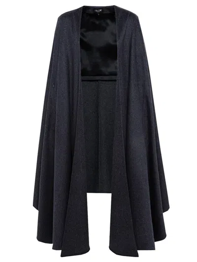 Del Core Cashmere Cape In Grey | ModeSens