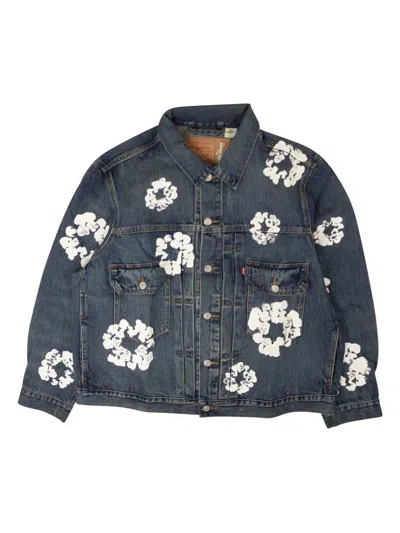 Denim Tears X Levis's All Over Wreath Jacket In Blue | ModeSens
