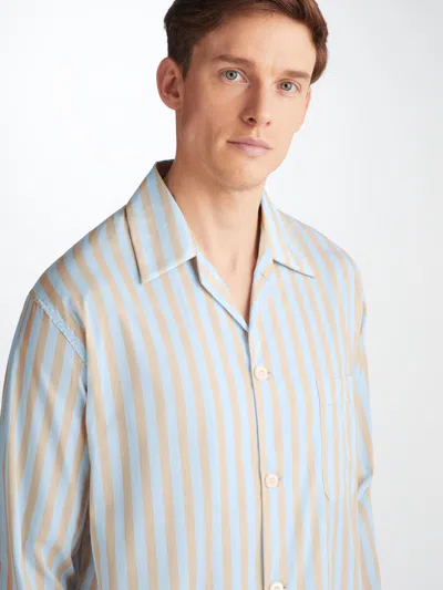 Derek Rose Men's Classic Fit Pyjamas Amalfi 20 Cotton Batiste Blue ...