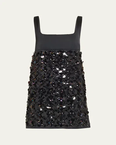 Des_phemmes Embellished Duchesse Mini Dress In Black | ModeSens
