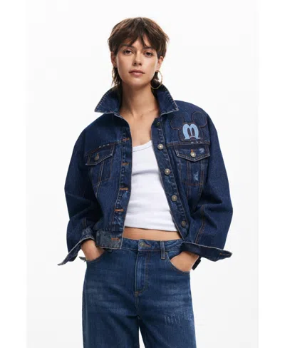 Desigual Women's Mickey Denim Jacket In Blue | ModeSens