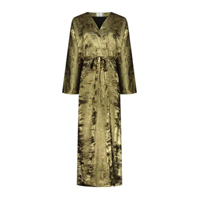 Dhara Sheth Dubai Women's Gold Bling Long Kimono Dress - Love For ...
