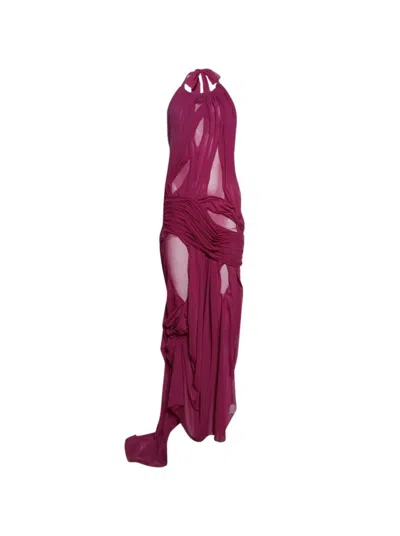 Di Petsa Wet Look Maxi Dress In Red | ModeSens