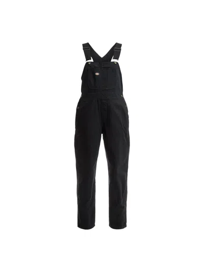 Dickies Womens Duck Canvas Basic Bib Dungarees In Black | ModeSens