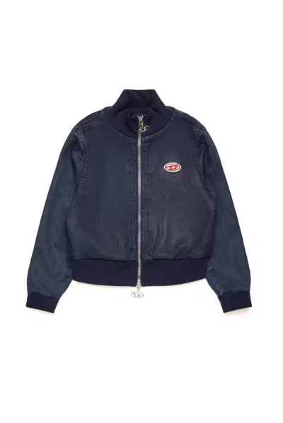 Diesel Kids' Logo-embroidered Denim Jacket In Blue | ModeSens