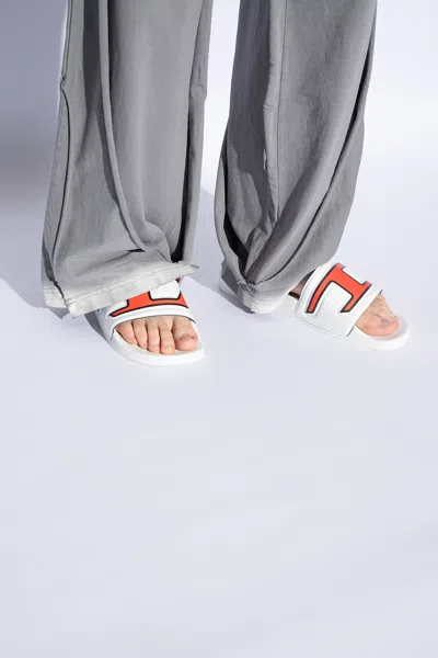 Diesel Sa Mayemi D Logo Detailed Slides In White | ModeSens
