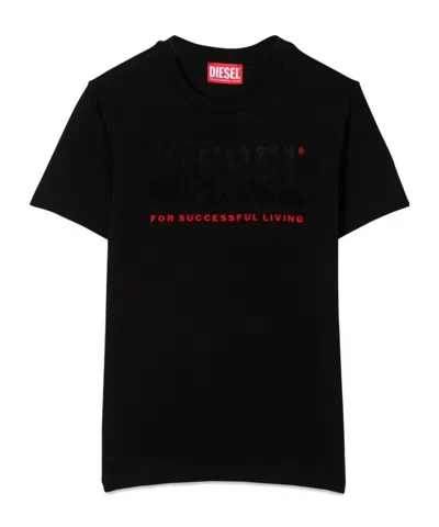 Diesel T-shirt Written Logo In Black | ModeSens