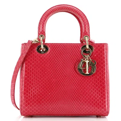 Dior Lady Bag Python Medium In Pink | ModeSens
