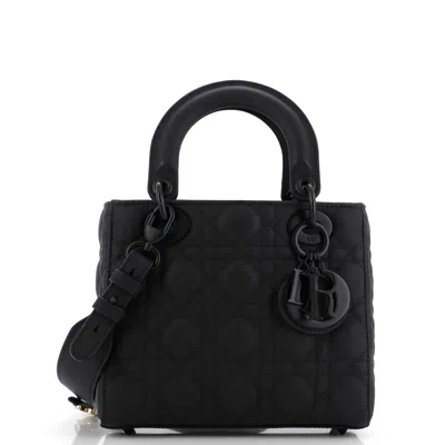 Dior Ultra Matte Lady Chain Bag Cannage Quilt Calfskin Mini In Black | ModeSens