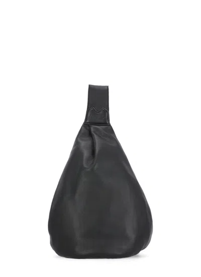 Discord Yohji Yamamoto Leather Shoulder Bag In Black | ModeSens