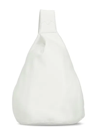 Discord Yohji Yamamoto Leather Shoulder Bag In White | ModeSens