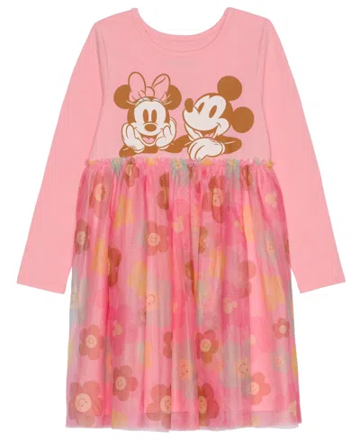 Disney Kids' Toddler & Little Girls Mickey And Minnie Mouse Long Sleeve ...