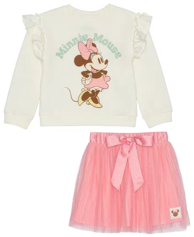 Disney Kids' Toddler & Little Girls Minnie Mouse Long Sleeve 2-piece ...