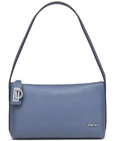 Dkny Lena Small Top Zip Shoulder Bag In Steel Blue | ModeSens