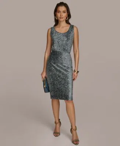 Donna Karan Sequin Tank Top Pencil Skirt In Horizon | ModeSens