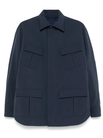 Doppiaa Padded Shirt Jacket In Blue | ModeSens