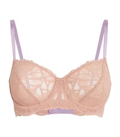Dora Larsen Lace Noa Underwire Bra In Beige | ModeSens
