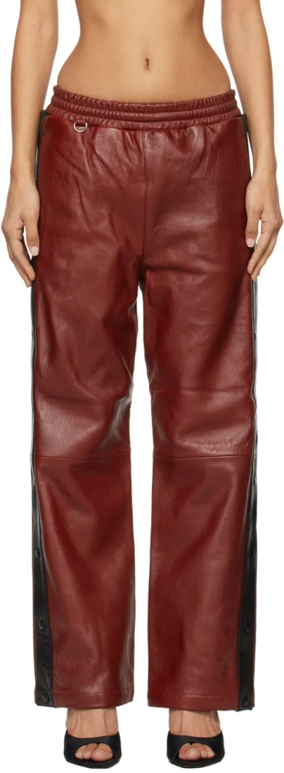 Doublet Red Basketball Leather Pants | ModeSens