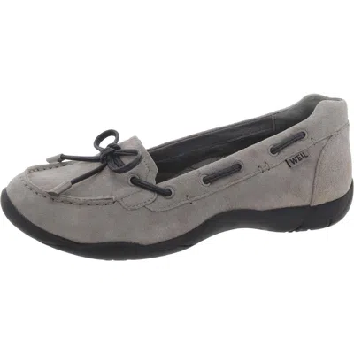 Dr. Andrew Weil Discovery Womens Leather Slip On Loafers In Silver ...