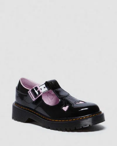 Dr. Martens Junior Patent Leather Bex Heart Mary Jane Shoes In Black ...
