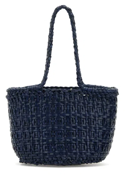 Dragon Diffusion Bleu Leather Mini Java Bucket Bag In Navy | ModeSens