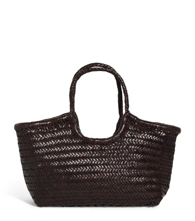 Dragon Diffusion Large Leather Woven Nantucket Tote Bag In Brown | ModeSens