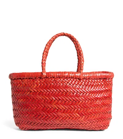 Dragon Diffusion Mini Leather Flat Gora Tote Bag In Red | ModeSens