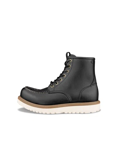 Ecco Men's Staker Moc Toe Boot In Black | ModeSens