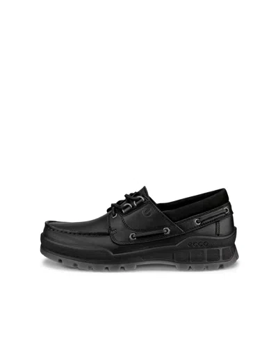 Ecco Men's Track 25 Moc-toe Boat Shoe In Black | ModeSens