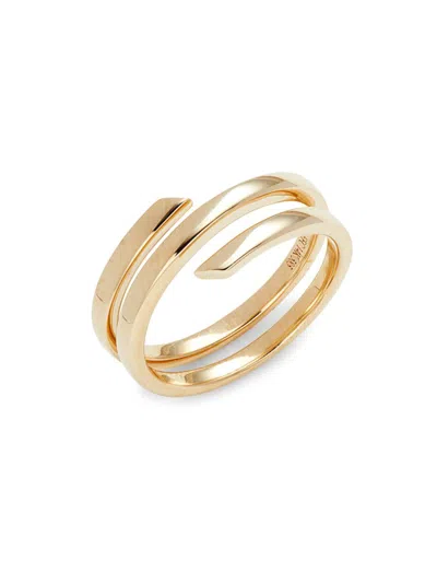 Ef Collection Women's 14k Yellow Gold Swirl Open Ring | ModeSens
