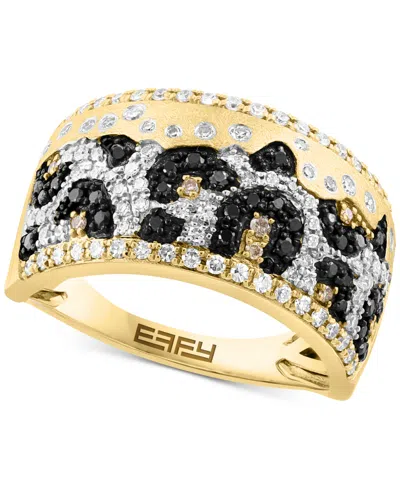 Effy Collection Effy Diamond Multicolor Animal Print Statement Ring (5/ ...