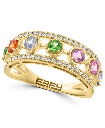 Effy Collection Effy Multi-gemstone (7/8 Ct. T.w.) & Diamond (1/5 Ct. T ...