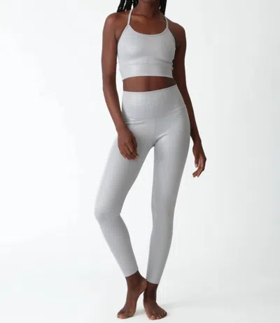 Electric & Rose Mia Sports Bra In Dove Shimmer In White | ModeSens