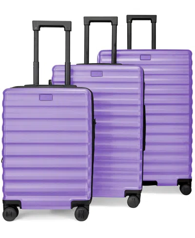 Elle Excursion 3-piece Expandable Chic Spinner Luggage Set In Lavender ...