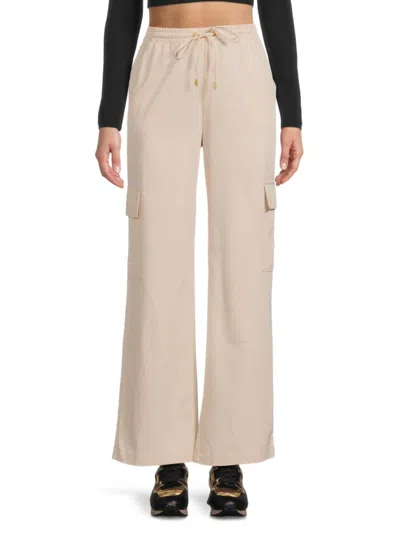Ellen Tracy Women's Drawstring Wide Leg Pants In Bone | ModeSens