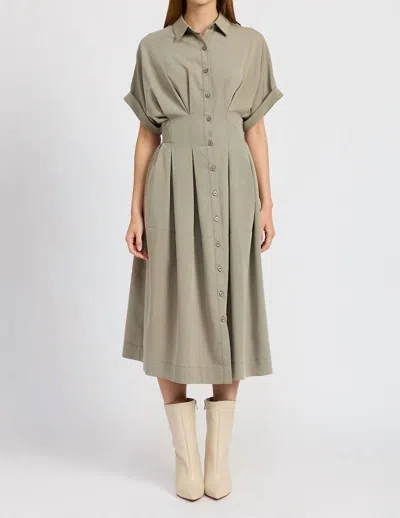 En Saison Roan Shirt Dress In Lichen In Multi | ModeSens