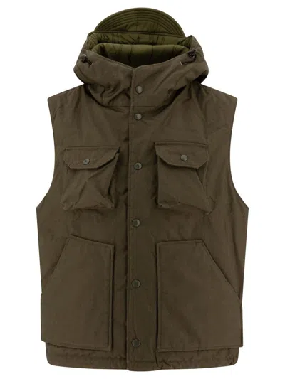 Engineered Garments "field" Vest Jacket In Green | ModeSens