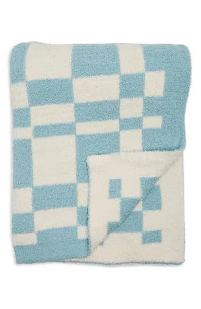 Envogue Oblong Check Throw Blanket In Blue | ModeSens