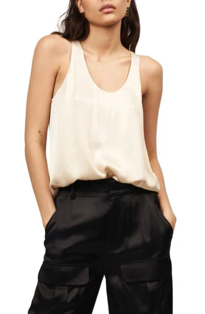 Equipment Leil Satin Tank In Creme Brulee | ModeSens