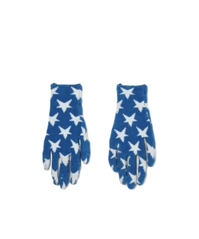 Erl Star Five Finger Gloves In Blue | ModeSens