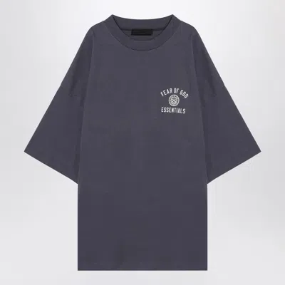 Essentials Fear Of God Navy Blue T Shirt With University Logo On The ...