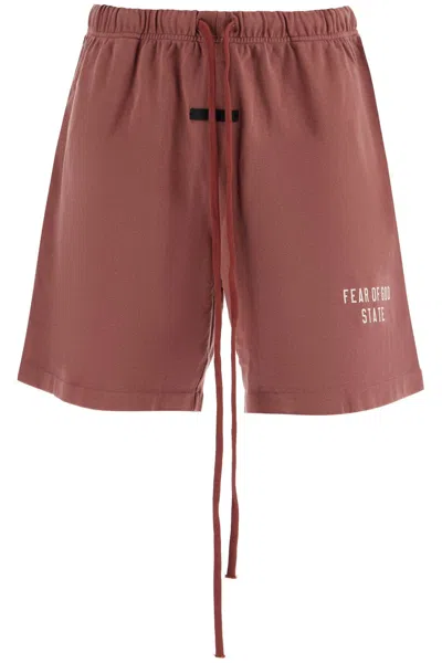 Essentials Heavy Jersey Soccer Shorts In Brown | ModeSens